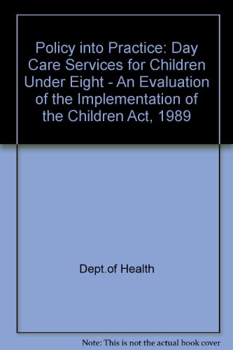 『Policy into Practice: Day Care Services for Children Under - 読書メーター