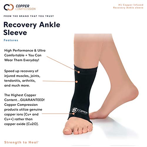 Copper Compression Ankle Brace - Copper Infused Plantar Fasciitis ...