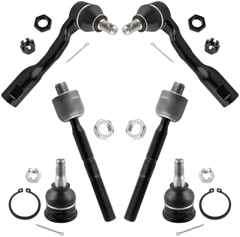 Amazon.com: MYSMOT ES80381 ES80382 EV800444 K90255 Front Inner & Outer Tie Rod Ends Upper Ball ...
