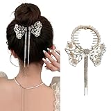 ・ブランド:Fiable Collection・製造元:FIABLE COLLECTION・女性用ヘアバンアクセサリー:きらめくラインストーンで飾られた美しい蝶を特徴とする絶妙なデザインでカジュアルバンを強調し、髪型に優雅さと洗練さを加えま...