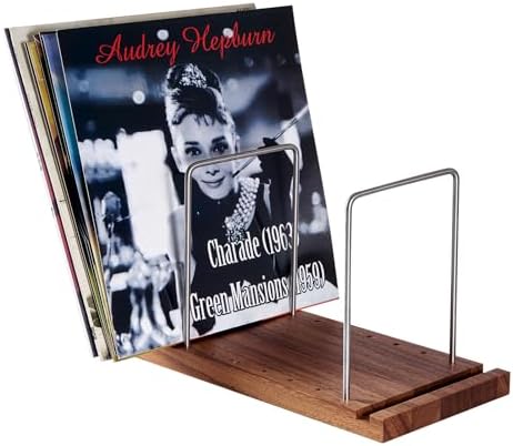 Amazon.com: Vinyl Record Storage Holder, Solid Wood Record Stand for ...