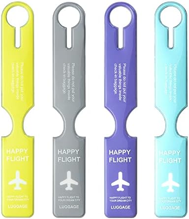 Travel in Style with 4 Luggage Labels - Name, Address, & Phone Number ...
