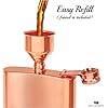 Amazon.com | Copper Flask for Liquor for Men: 8oz Flask + Funnel ...