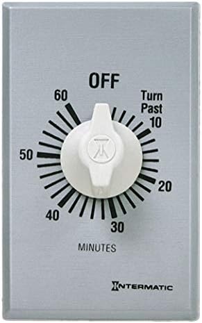 Intermatic FF5M 5-Minute Spring Loaded Wall Timer, Brushed Metal ...