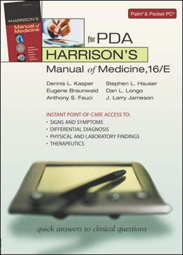 Harrison's Manual of Medicine 16/e for PDA (Mobile Consult) : Kasper ...