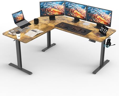 Amazon.com: Vari ComfortEdge L-Shape Desk- Varidesk Black Height ...