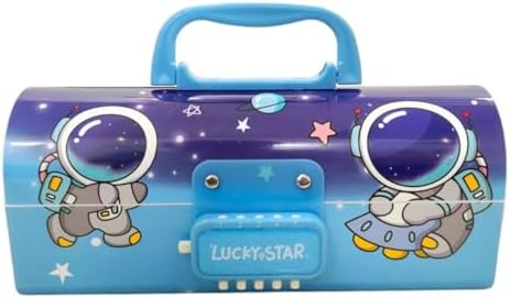 PEACORA Plastic Pencil Box With Code Lock Pen Case Large Capacity Multi ...