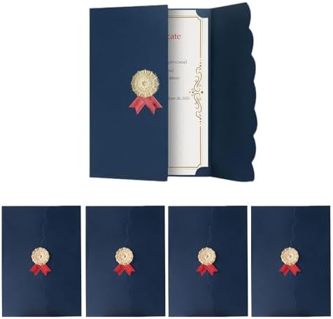 5 Packs A4 Certificate Folder Certificate Holder for Award Certificates ...
