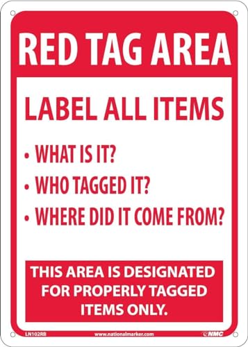 Snapklik.com : LN102RB Red Tag Area Sign
