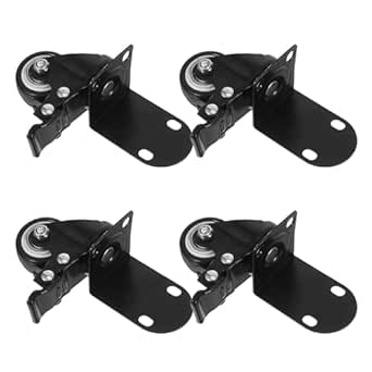 SOESFOUFU 4pcs Heavy Duty Silent Swivel Casters Side Mount Wheels with ...