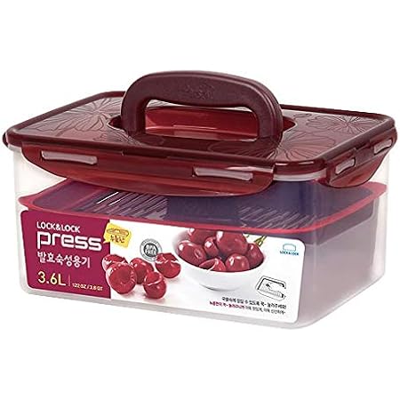 Lock & Lock BPA Free Rectangular Pickle Kimchi Press Ferment Storage ...