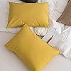 Amazon.com: Bedding Yellow Pillowcases (Pack of 2)-100% Cotton Standard ...