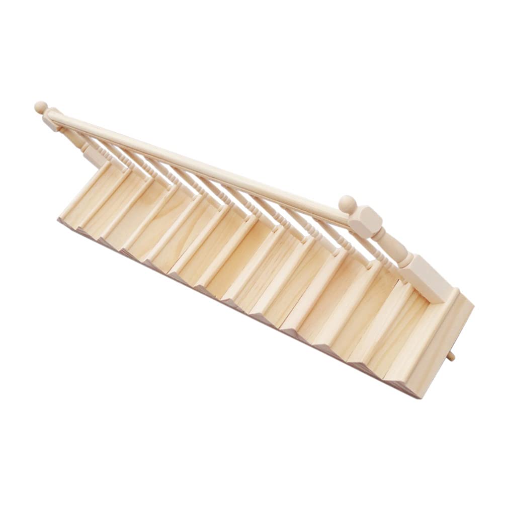 Buy KESYOO Miniature Stairs Dollhouse Stair Handrail Model Role Play ...