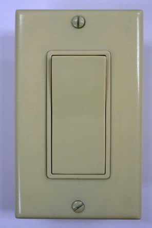 Leviton 5673-2I Ivory Decora Three Way Rocker Light Switch 15A with ...