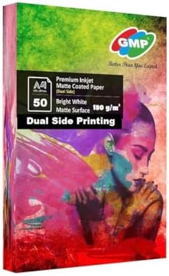 Gmp 180Gsm A4 Inkjet Matte Coated Paper(50 Sheets)- Single Side ...