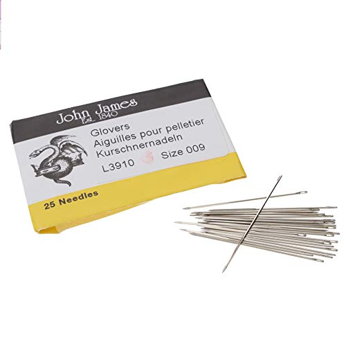 John James Glovers Needles, Size #9, 34mm in Length and 0.61mm in ...
