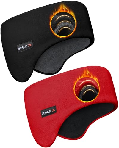 BEACE Double-Layer Fleece Ear Warmers Winter Headband for Men Women-Ear ...