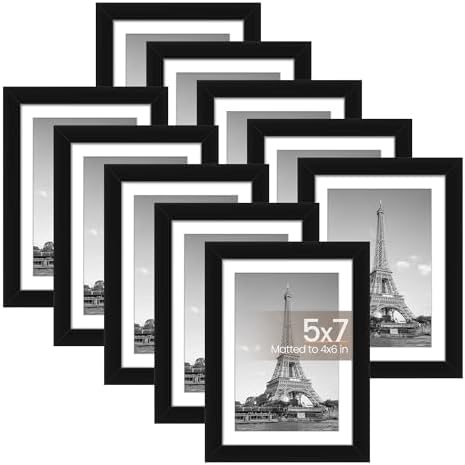 upsimples 5x7 Picture Frame Set of 10,Multi Photo Frames Collage for ...