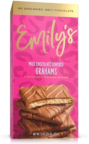 Amazon.com: Emily's Milk Chocolate Covered Graham Crackers, Thin ...