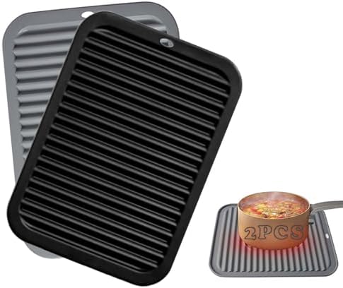 HAUSPROFI Trivets for Kitchen Worktops, Silicone Mats for Hot Pans ...