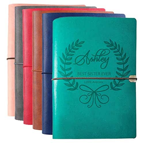 Amazon.com: Personalized Graduation Gifts Leather Journal Notebook ...