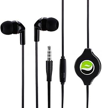 Amazon.com: Premium Sound Retractable Earphones Dual Earbuds With Mic ...