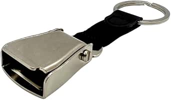 gateway22 Black Airplane Seatbelt Buckle Keychain, With Real ...