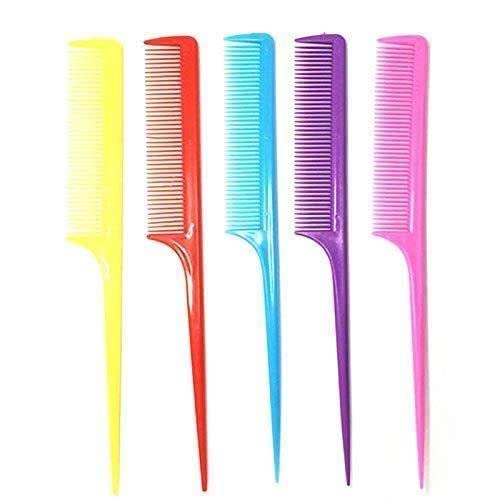 Amazon.com : Color Random Color Plastic Pointed Tail Comb Haircut Hair ...