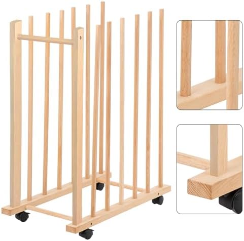 Amazon.com: Large Art Drying Rack with Four Caster Wheels and Handle ...