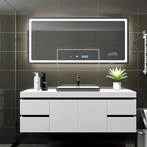 Amazon.com: 48" Bathroom Vanity with Sink,Modern White Floating ...