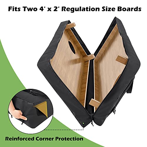 Snapklik.com : DSLEAF Cornhole Carrying Case For 4 X 2 Regulation Size, Heavy-Duty 600D Cornhole ...
