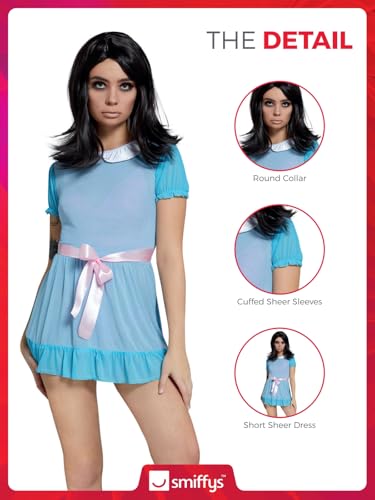 Smiffys Fever Freaky Twin Costume with Sheer Dress & Socks, Fever Fancy ...