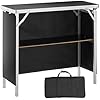 Amazon.com: VEVOR Folding Portable Bar Table, Tradeshow Podium Table ...