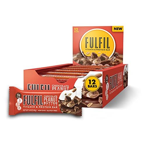 Amazon.com : FULFIL Chocolate + Peanut Butter Protein Bars, 15 g ...