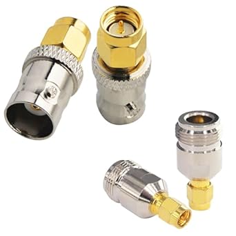 Amazon.com: Boobrie SMA Male to BNC Female Coaxial Connector+ N Female to SMA Male Coax Adapter ...