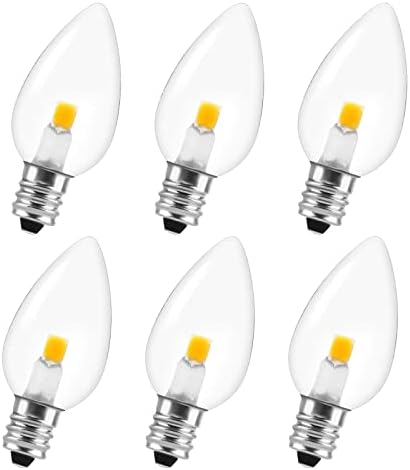 Visther C7 LED-COB Night Light Bulbs, E12 Base Candelabra Replacement ...