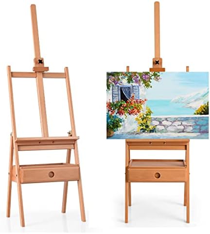 MEEDEN Studio H-Frame Easel with Art Supply Storage Drawer - Adjustable ...