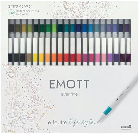 uni-ball Emott Uni Mitsubishi Pencil – 40 Felt Tip Pens Emott – For ...