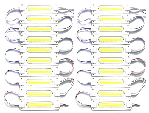 Steko 20 Pieces (WHITE) DC 12 Volt 2 Watt Capsule Shape LED Module ...