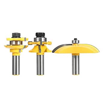 3pcs 1/2 Inch Shank Two flute Raised Panel Cabinet Door Router Bit Set ...