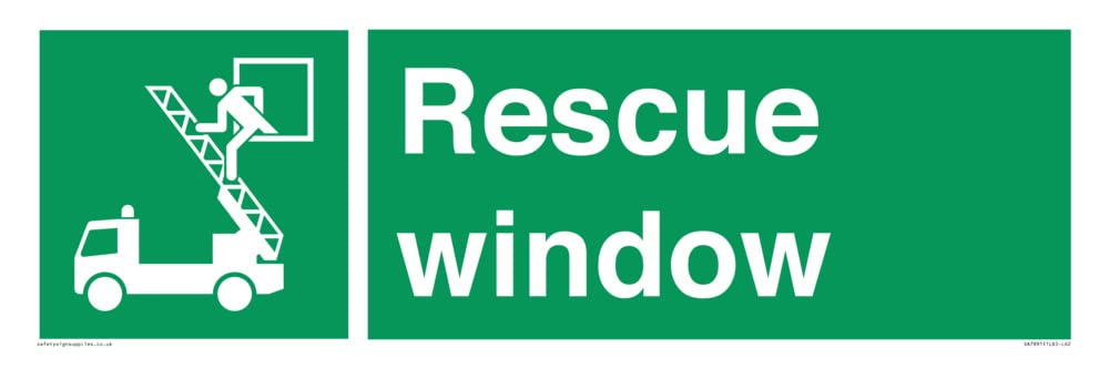 Rescue window Sign – 600x200mm – L62 – BigaMart