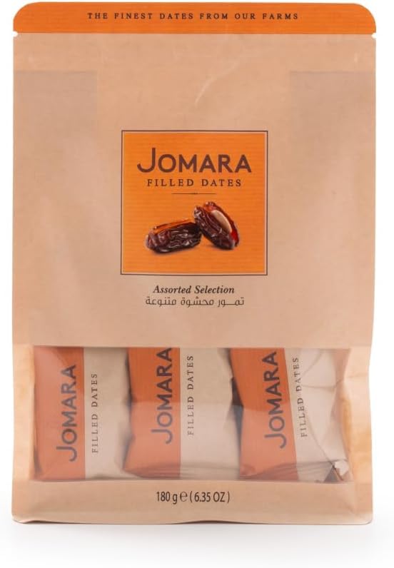 Amazon.com: Jomaraa Assorted Filled Dates Pouch 180g : Grocery ...