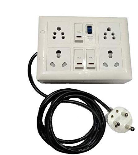 Buy Creative Polycarbonate 4 Socket (2X 6 Ampere and 2 x16 Ampere) 3 ...