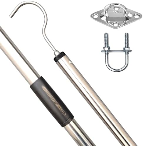 Bytcew Attic Pull Down Hook System Kit, Heavy Duty Ladder Door Stairs ...