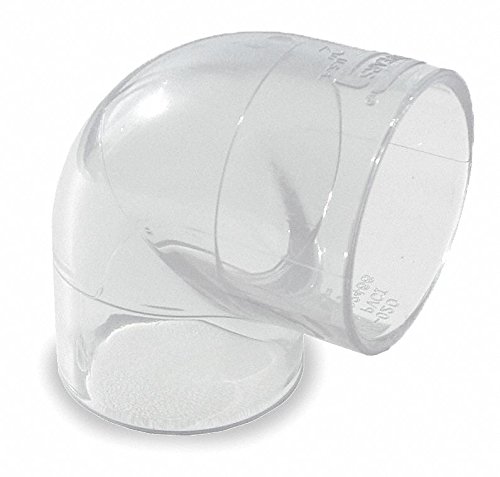 HARVEL Clear PVC Elbow, 90°, Solvent x Solvent, 1-1/2" Pipe Size - Pipe ...