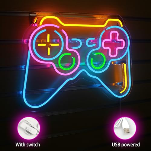 SIGNSHIP Neon Game Sign Gaming LED Neon Sign Powered by USB with Switch ...