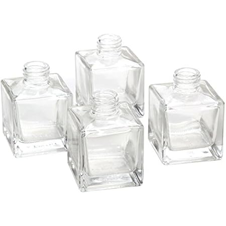 Amazon.com: KMwares 3PC Set 7oz Clear Glass Reed Oil Refillable ...