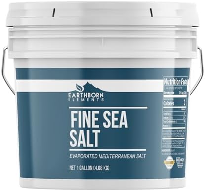 Amazon.com : Earthborn Elements Fine Sea Salt, 1 Gallon Bucket, Sourced ...