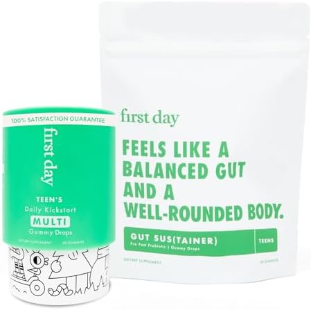 Amazon.com: FIRST DAY Teens Daily Multivitamin + Tribiotic Gummies ...