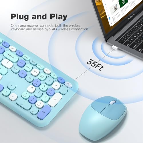 Snapklik.com : Wireless Keyboard And Mouse Combo - MOFII Blue Full ...